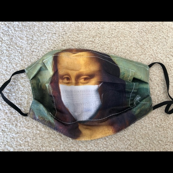Accessories | Mona Lisa Leonardo Da Vinci Satire Face Mask Satin ...